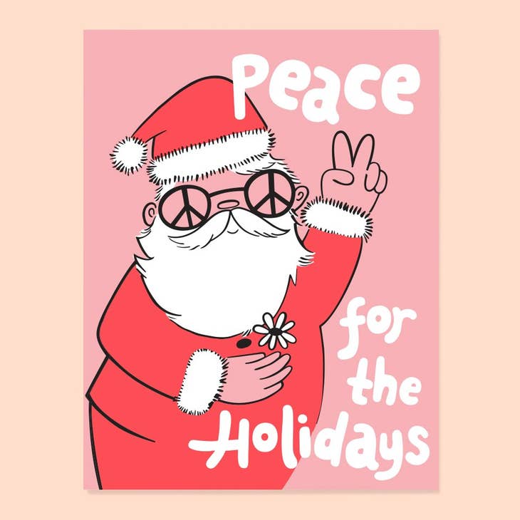 Peace Santa Card (Set of 6) | Hartford Prints