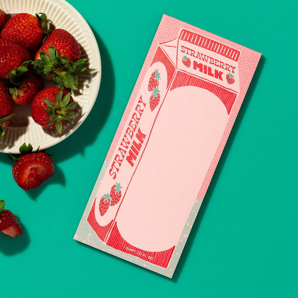 Strawberry Milk - Risograph Notepad | Hartford Prints