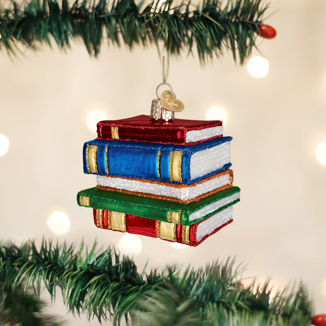 Stack Of Books Ornament | Hartford Prints
