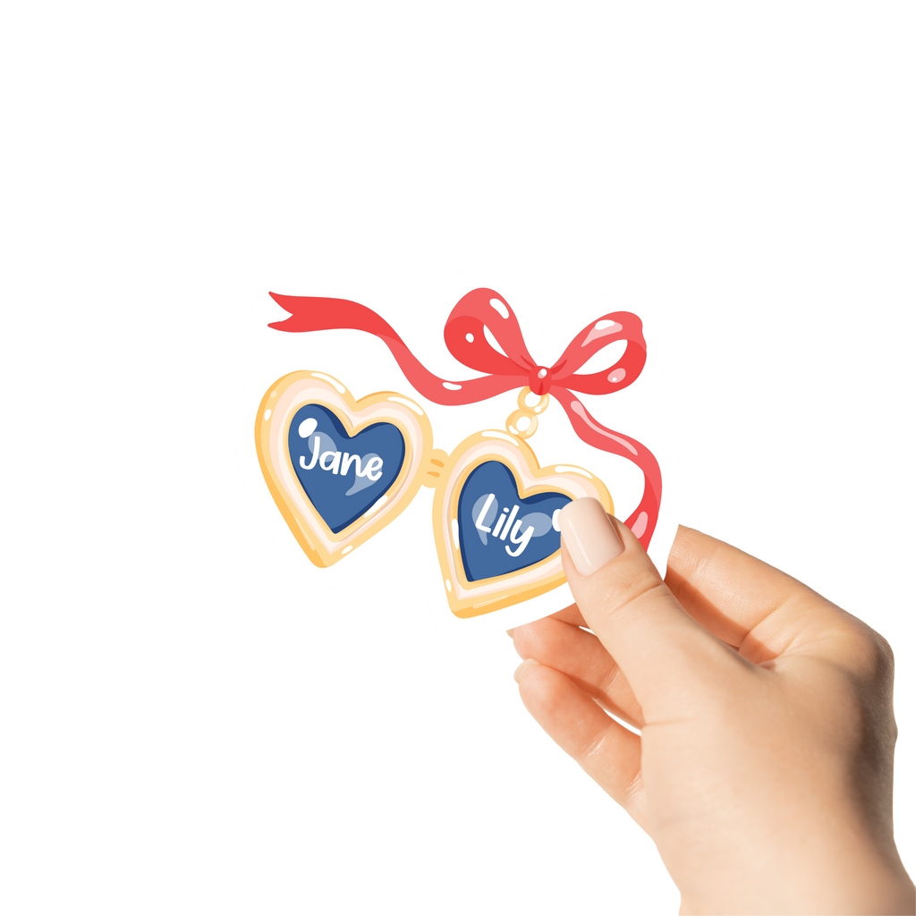 Heated Rivalry Inspired Jane & Lily Heart Locket Sticker | Hartford Prints