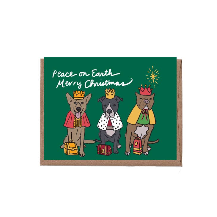 Three Wise Dogs Christmas Card - Box of 8 | Hartford Prints