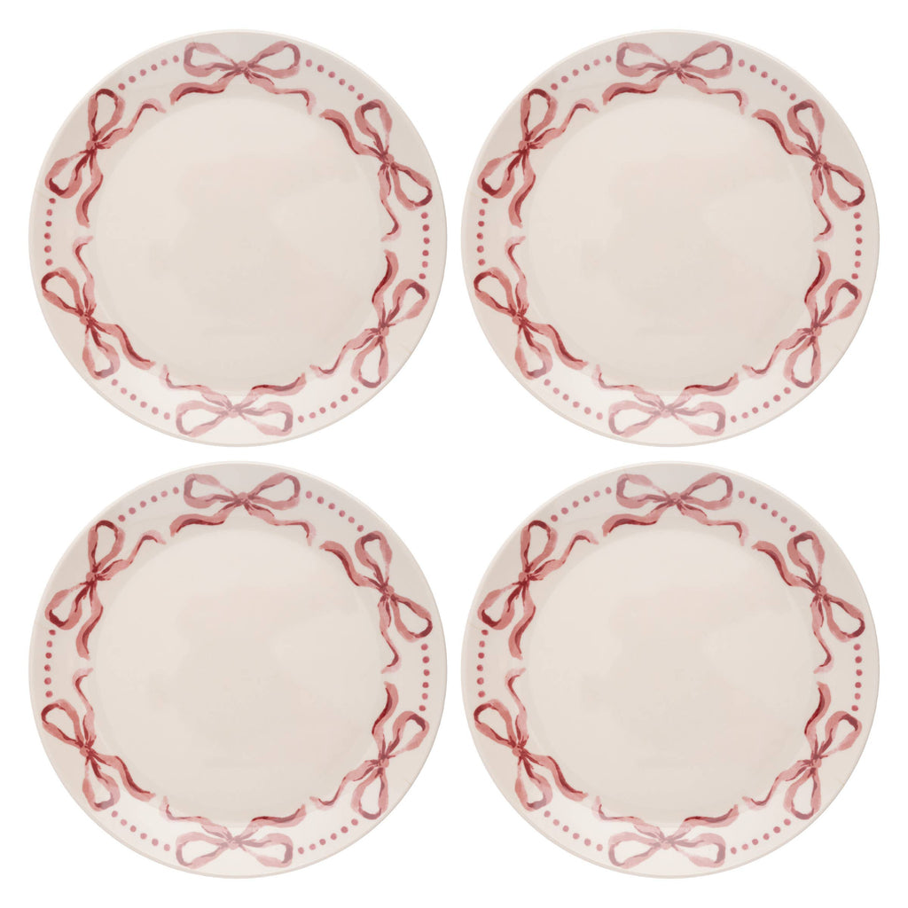 Melamine Salad Plates - Blue Bows | Hartford Prints