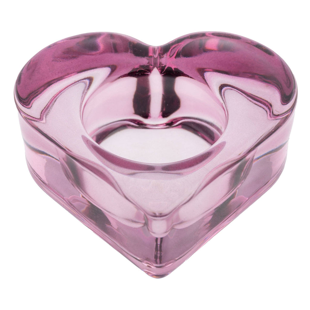 Glass Heart Tealight Holders - Red | Hartford Prints