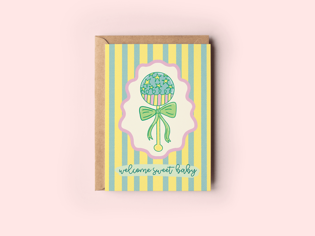 Welcome Sweet Baby Card | Hartford Prints