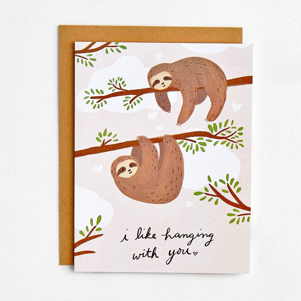 Sloths Valentine Card | Hartford Prints