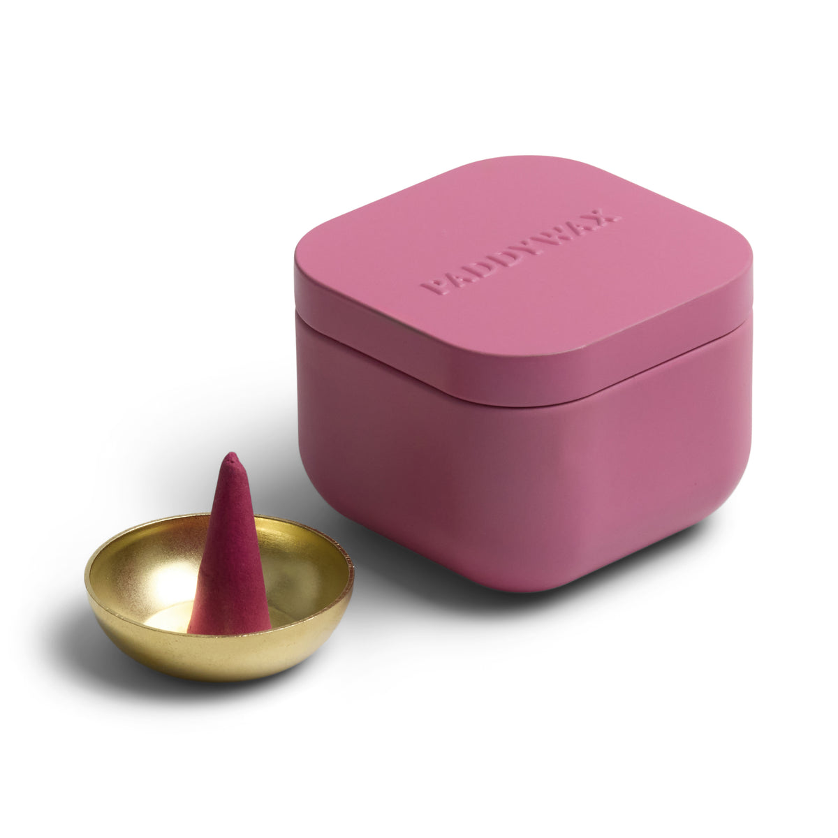 Pink Cubed Metal Tin Incense w/ 20 Cones | Hartford Prints