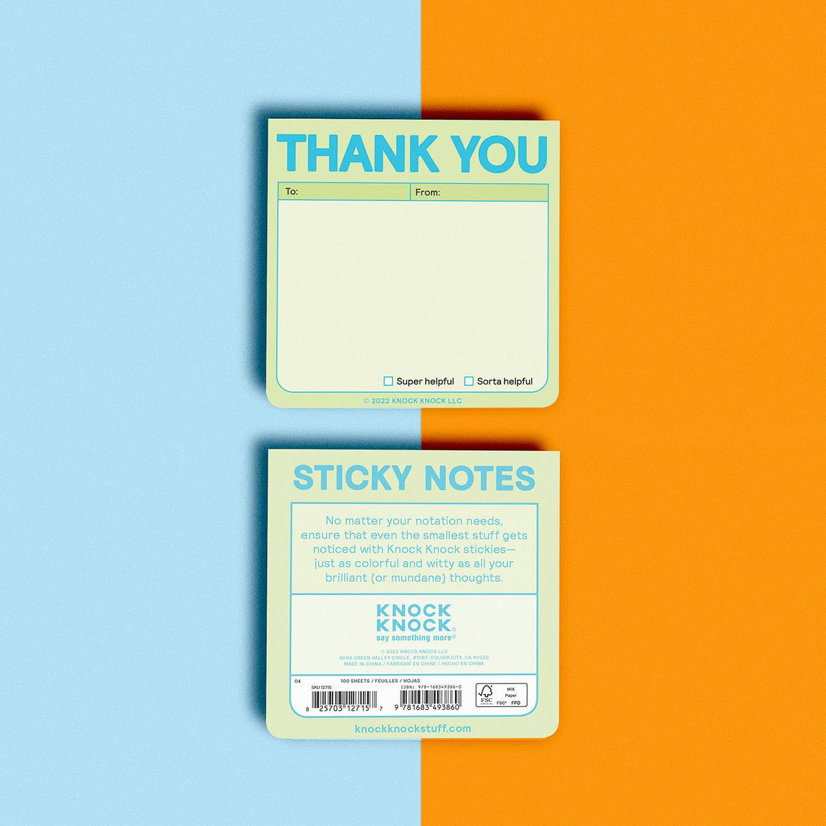 Thank You Sticky Note (Pastel Version) | Hartford Prints