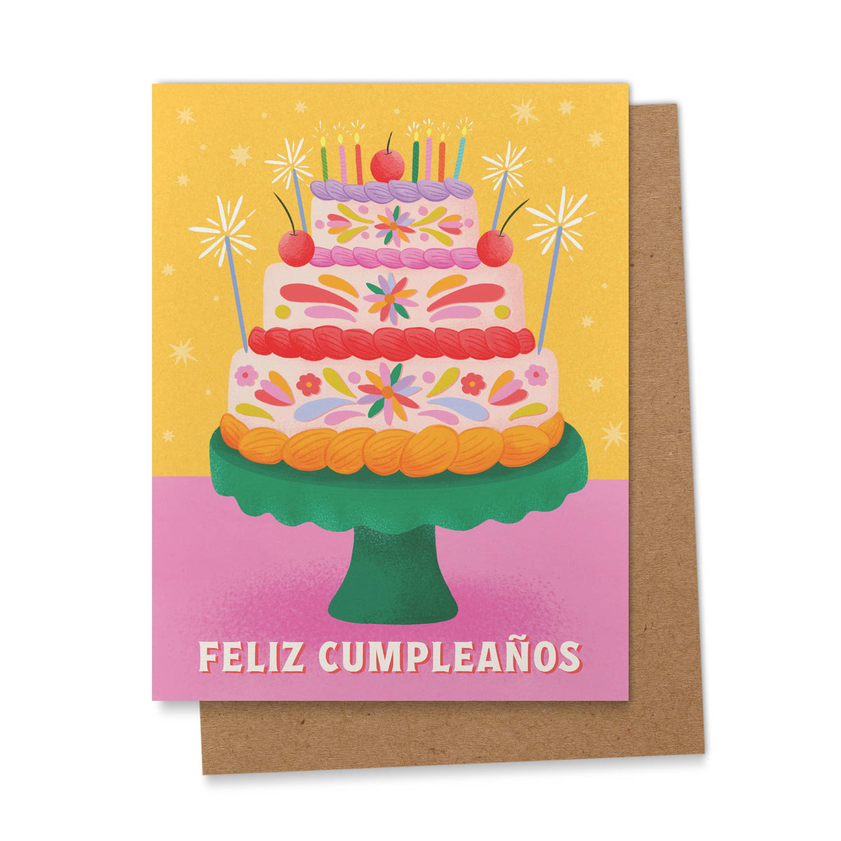 Feliz Cumpleaños Otomi Cake Card | Hartford Prints