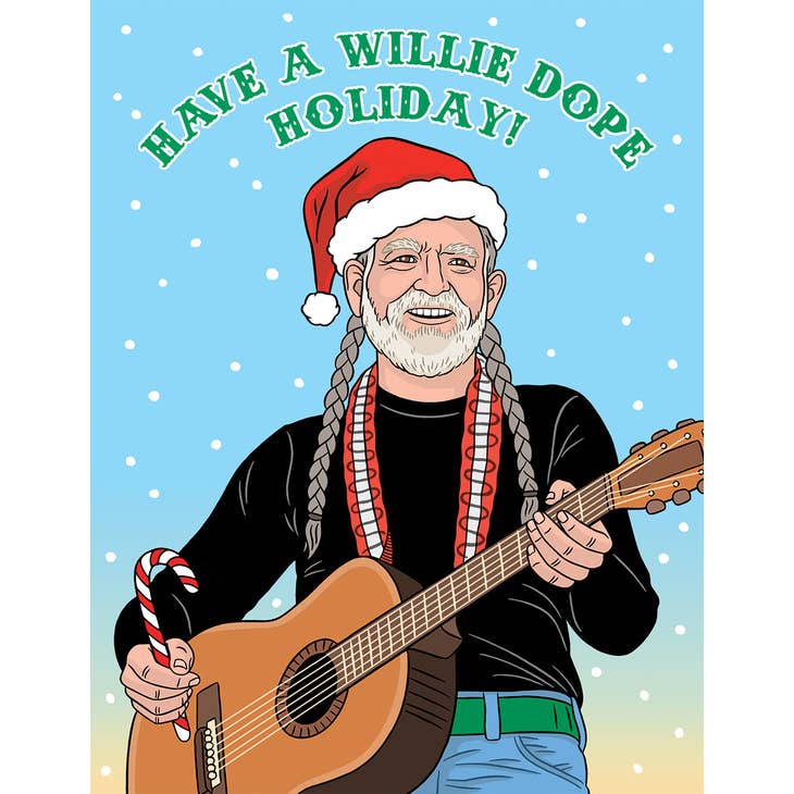 Willie Dope Holiday Christmas Cards - 8 Pack | Hartford Prints