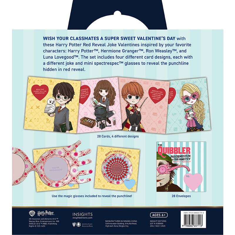 Harry Potter: Red Reveal Joke Valentines (NEW!) | Hartford Prints