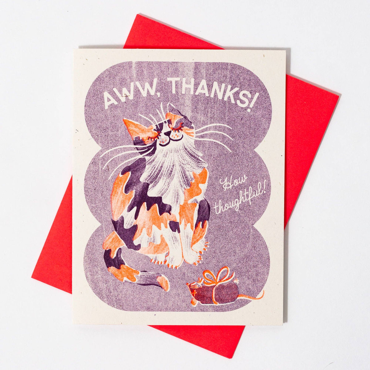 Aww, Thanks! Cat Card | Hartford Prints
