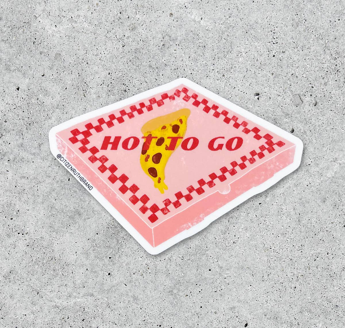 Hot To Go Pizza Box vinyl sticker | Hartford Prints