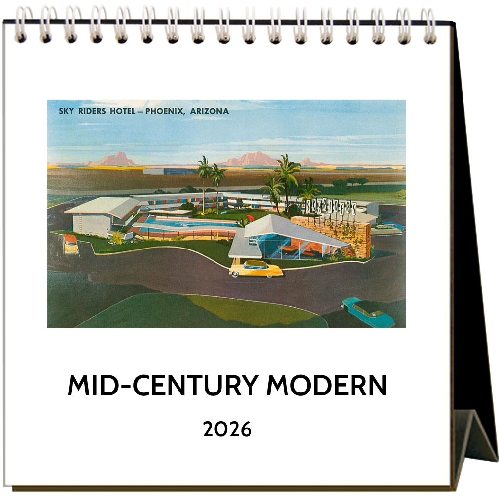 Mid Century Modern 2026 Desk Calendar | Hartford Prints