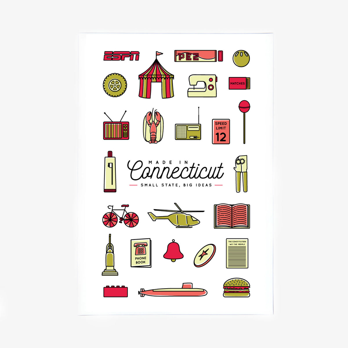 Made in CT Art Print | Hartford Prints